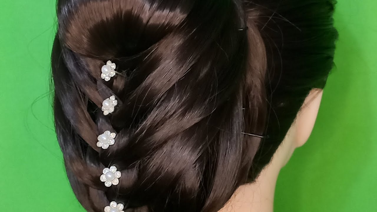 New bun hairstyle for wedding &party// simple donut bun design#easy ...