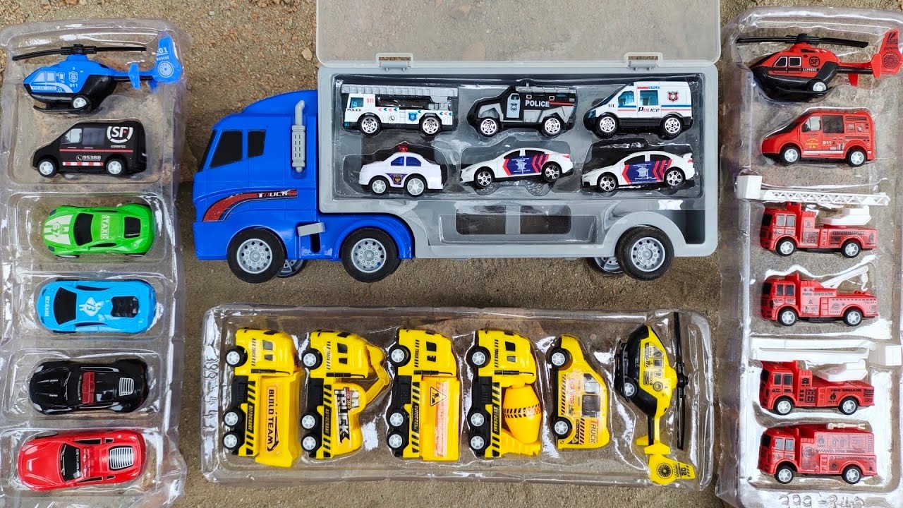 Mobil Mobilan Mini, Truk Pemadam, Truk Towing Membawa Polisi, Truk ...