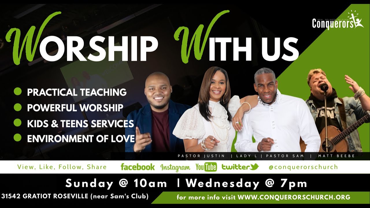 Conquerors Church LIVE! | Sunday Morning Worship 10am - YouTube
