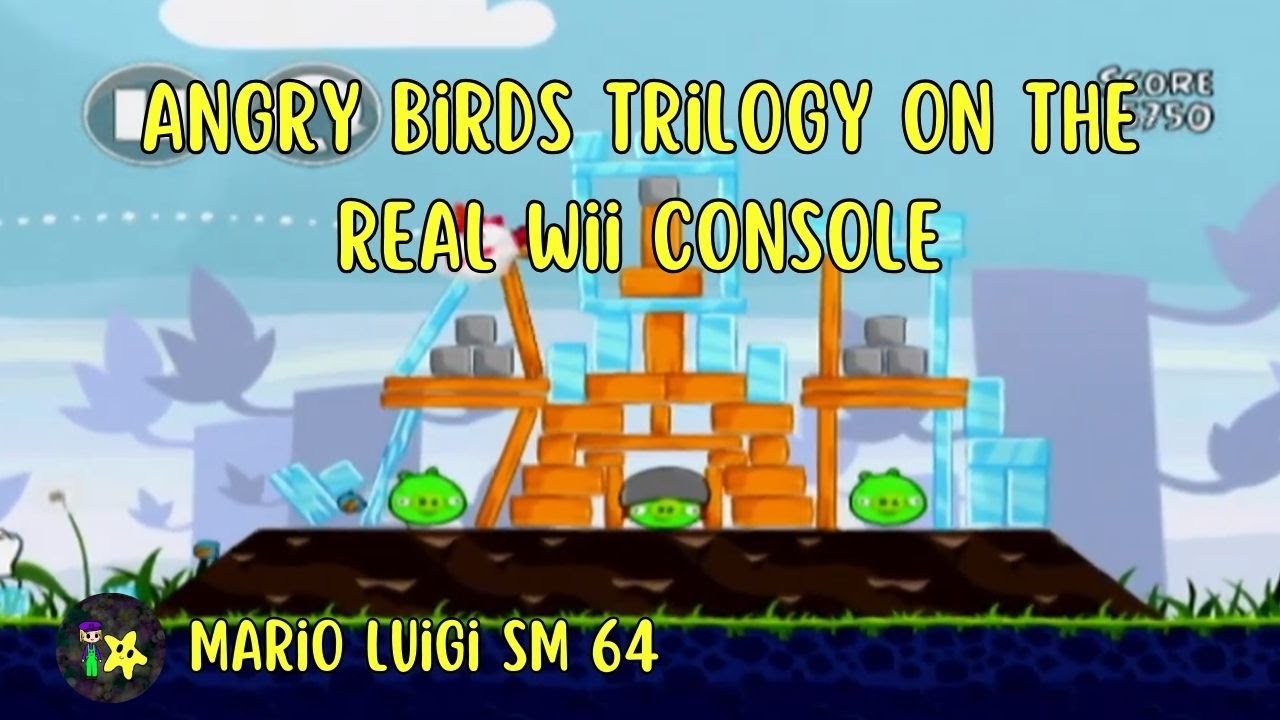 angry birds trilogy on the real wii console - YouTube