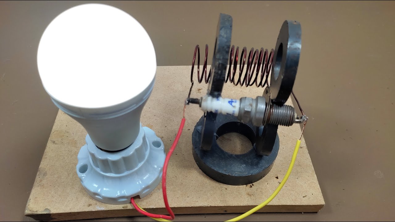 18V Fee Energy Using Maqnet and Copper Wire Wint Spark Plug simple ...