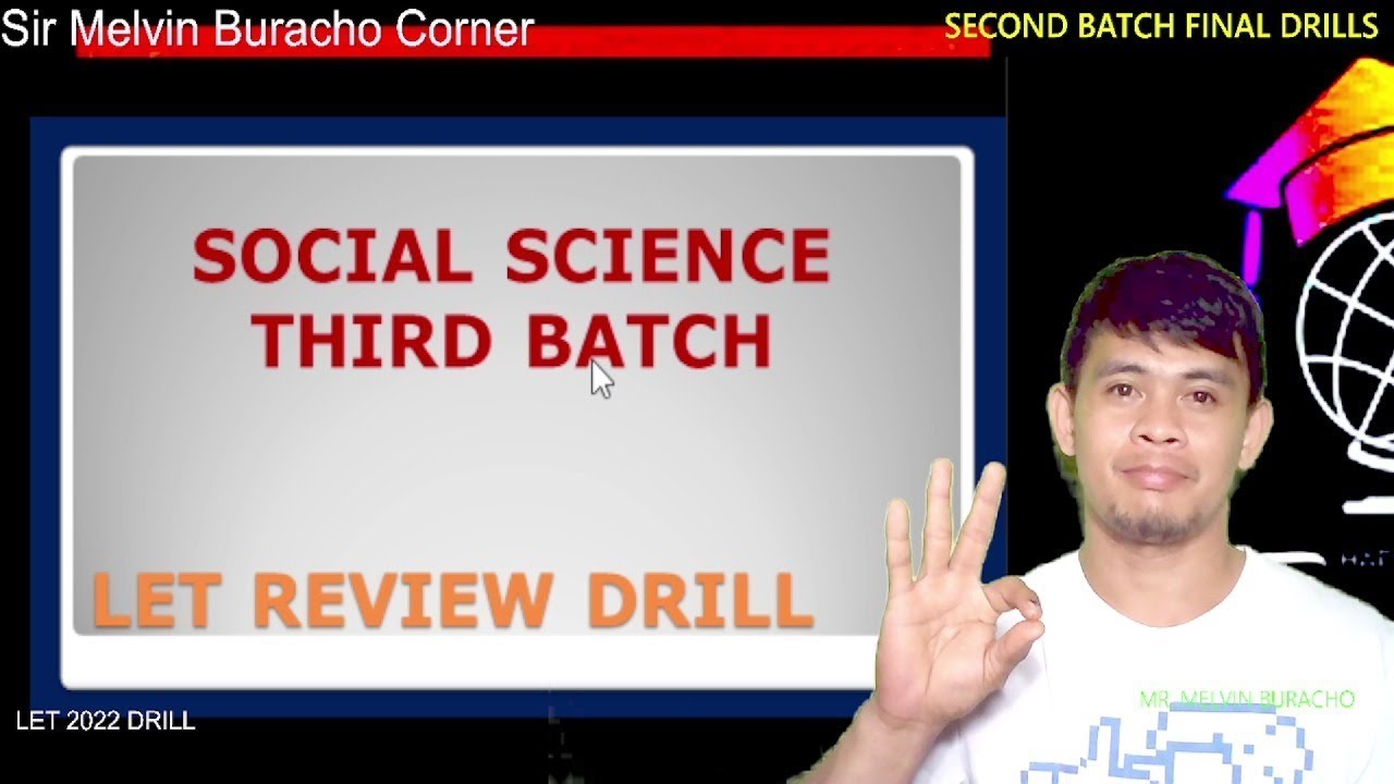 GENERAL EDUCATION SOCIAL SCIENCE| THIRD BATCH DRILLS - YouTube