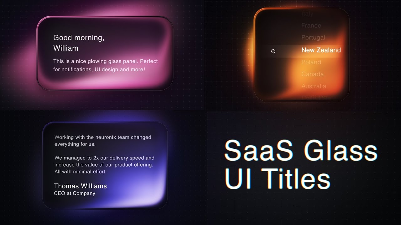 Glowing Glass SaaS UI Titles for After Effects - YouTube