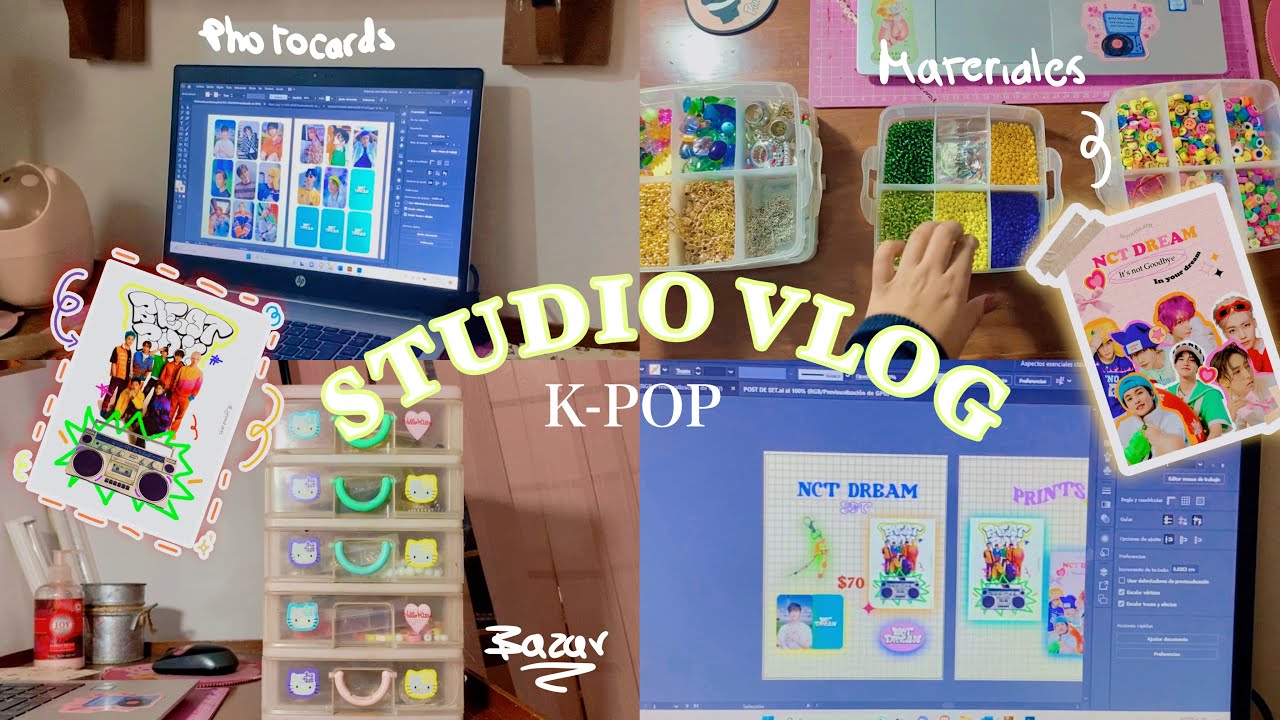 Studio Vlog K-pop 🎀💻💛 ️🖍️ - YouTube