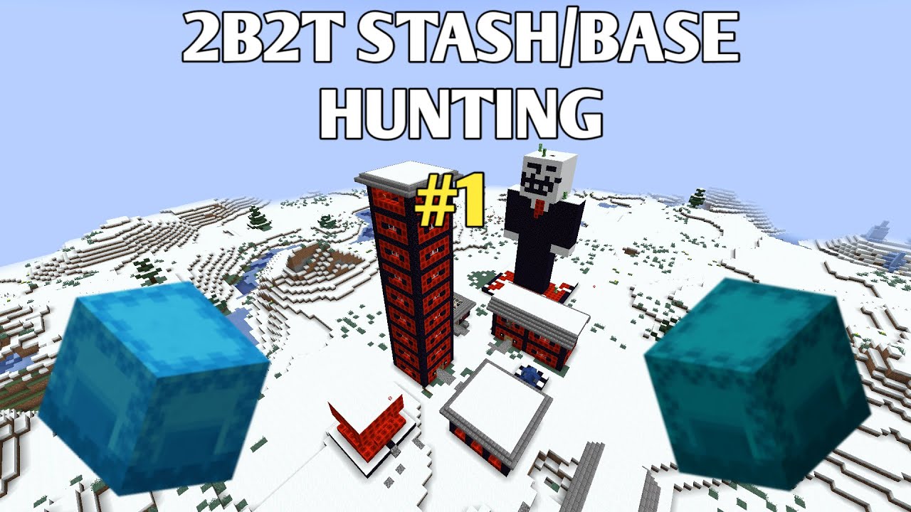 2b2t Stash/Base Hunting 1: "PopBob City" - YouTube