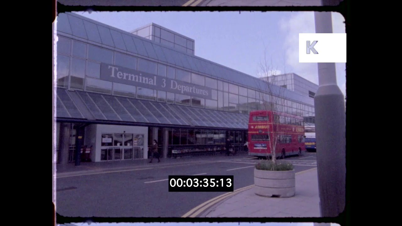 1990s UK, Heathrow Airport, Terminals 2 and 3, 16mm - YouTube