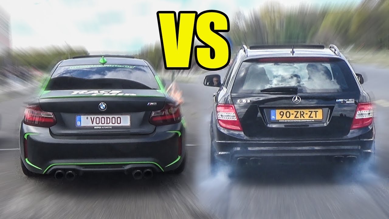 BMW M2 vs Mercedes C63 AMG - DRAG RACE - YouTube
