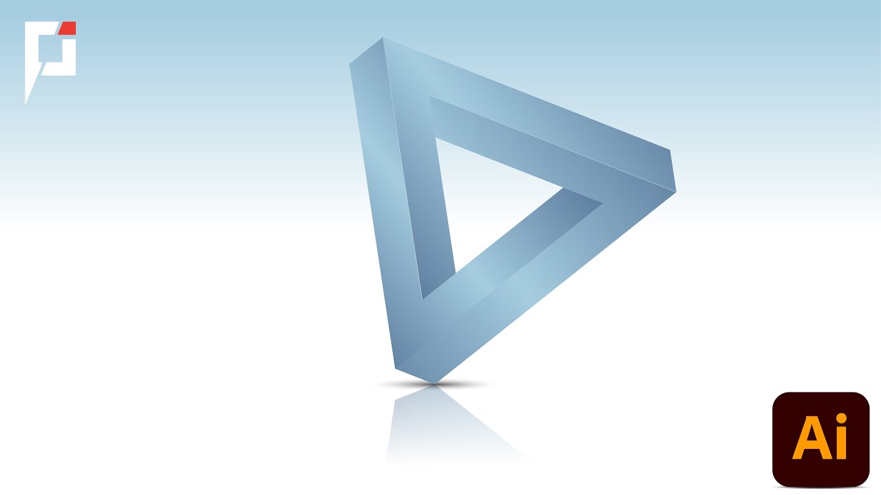 Logo design photoshop | 3D Triangle Logo | Class 46 - YouTube