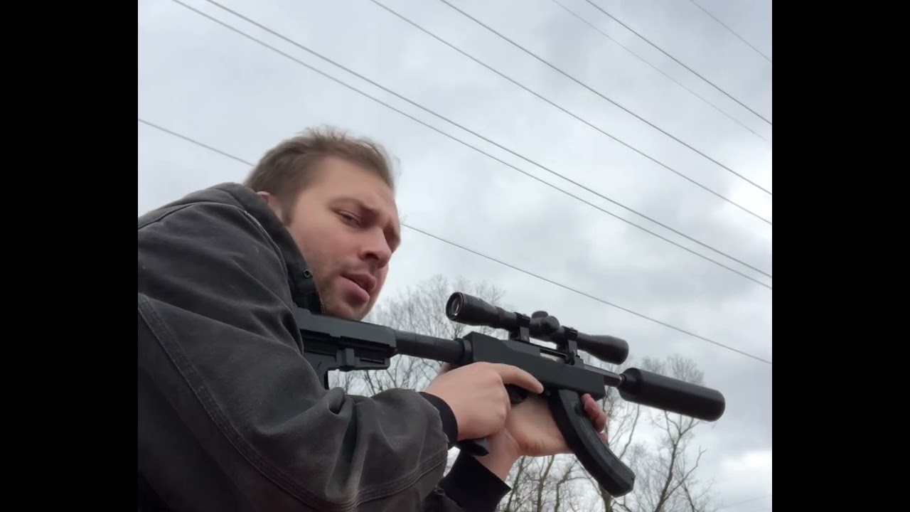 Suppressed 10/22, 3d printed suppressor - YouTube
