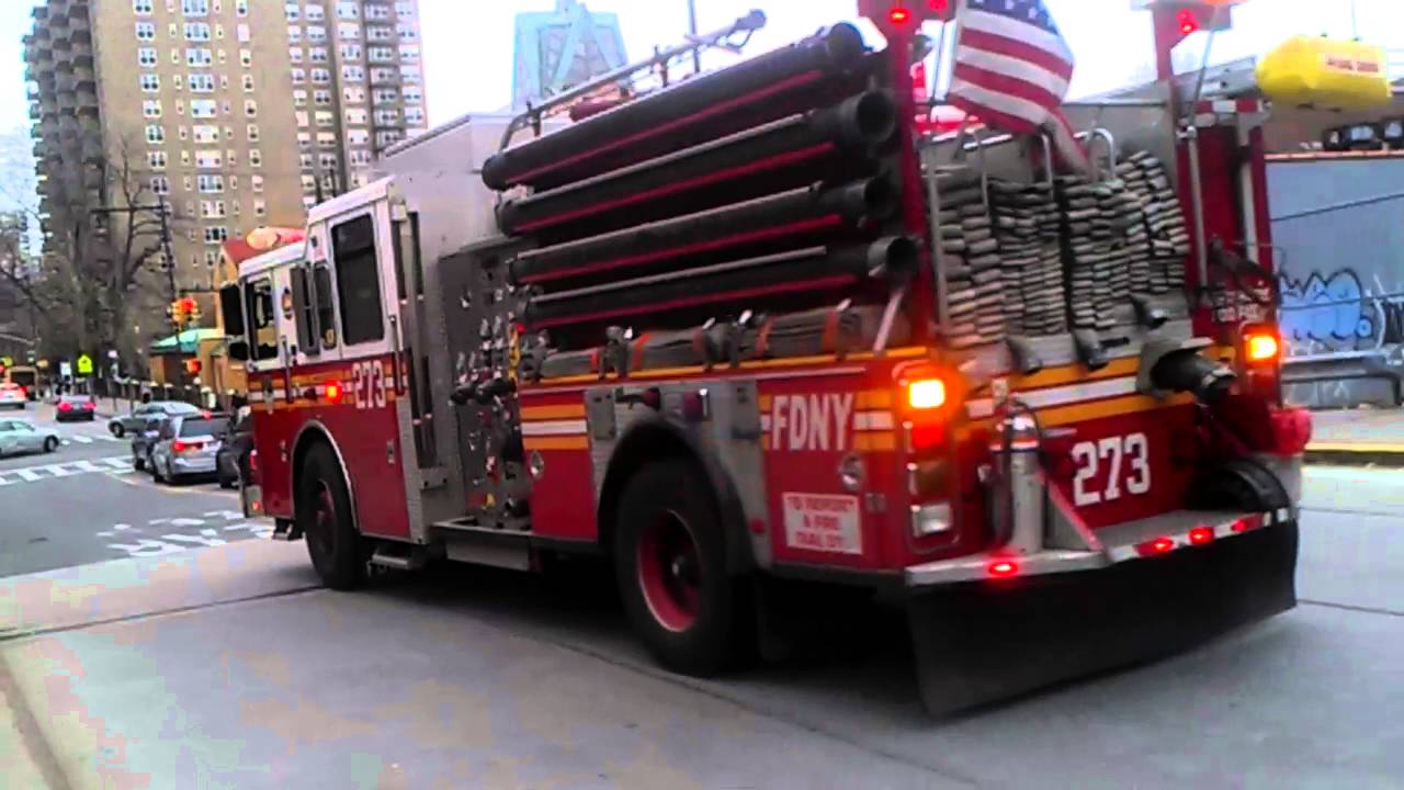 FDNY engine 273 responding to an ems call - YouTube