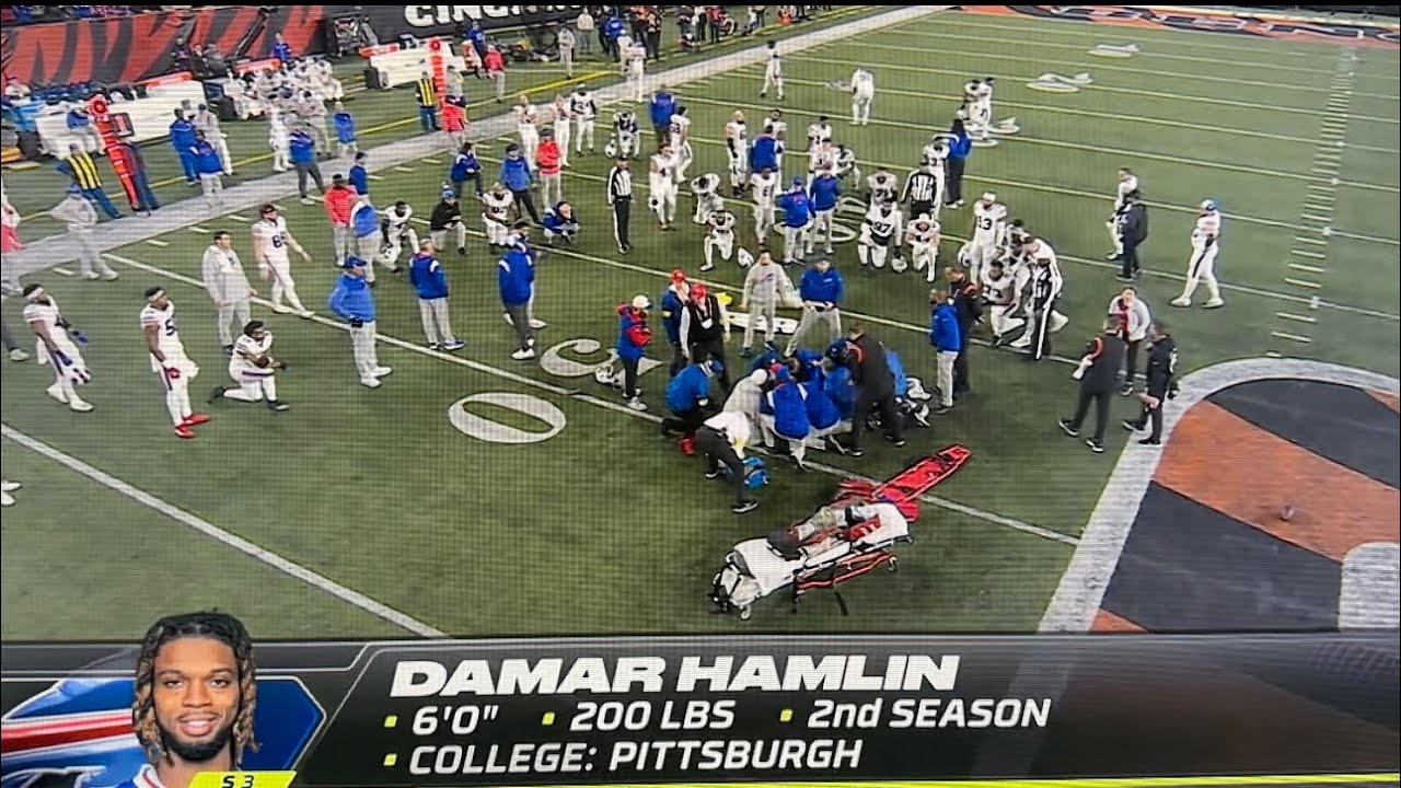 Damar Hamlin scary injury on Monday night football - YouTube