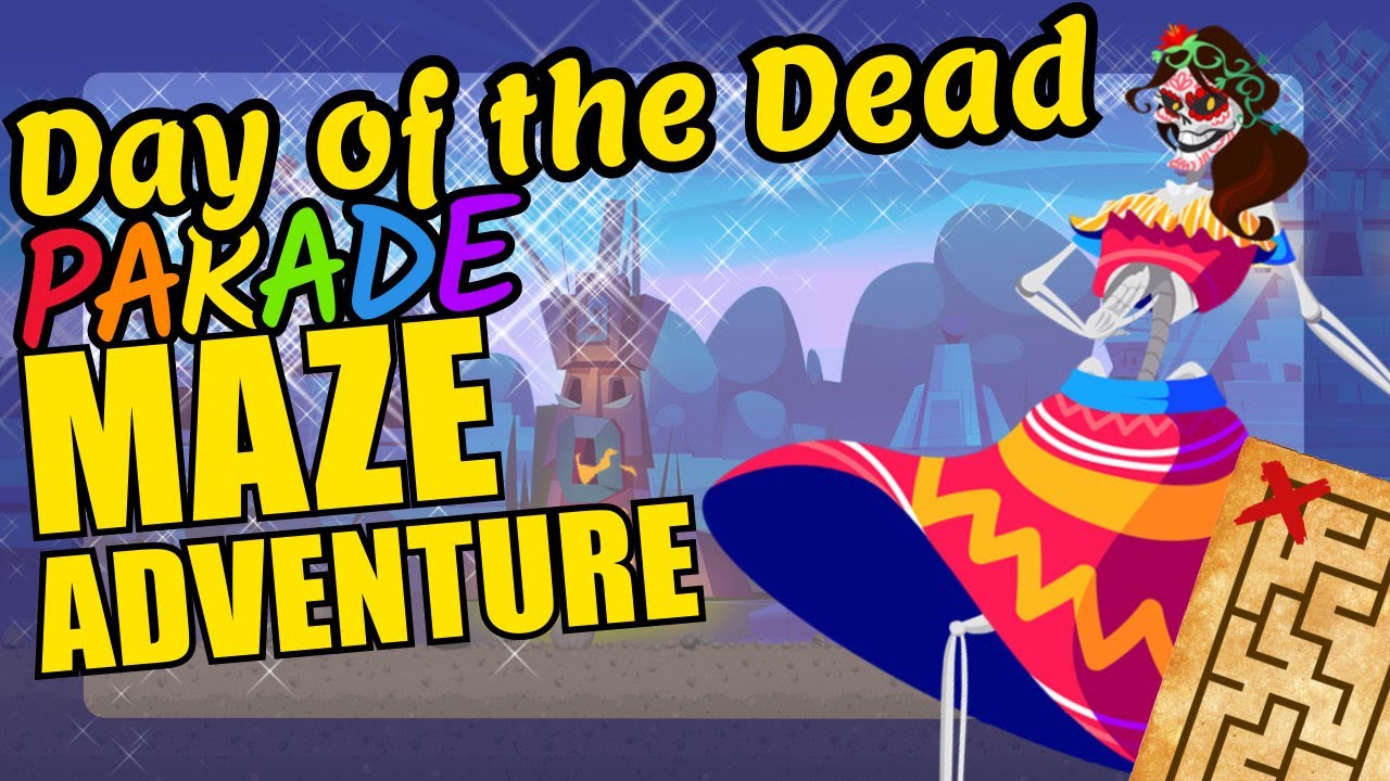 Day of the Dead Skeletons Maze Adventure Educational Video for Kids ...