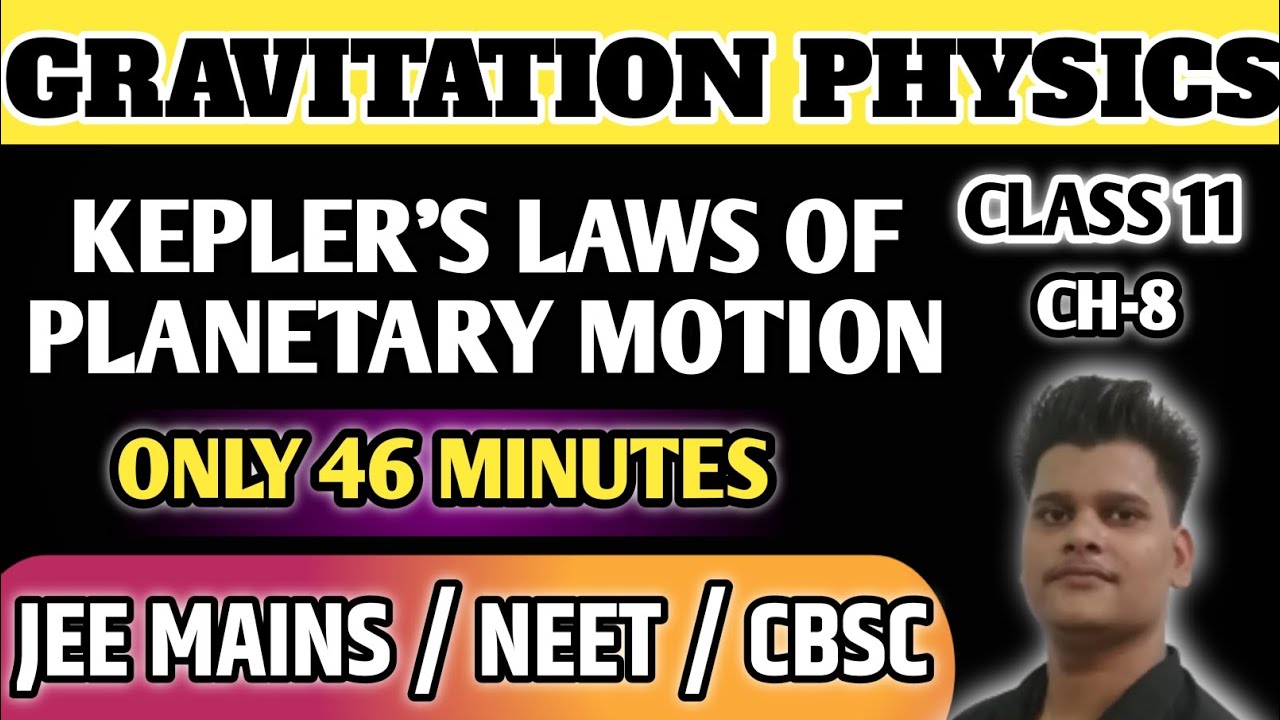 Kepler's law class 11 | Kepler's law of planetary motion class 11 | Gravitation class 11 - YouTube