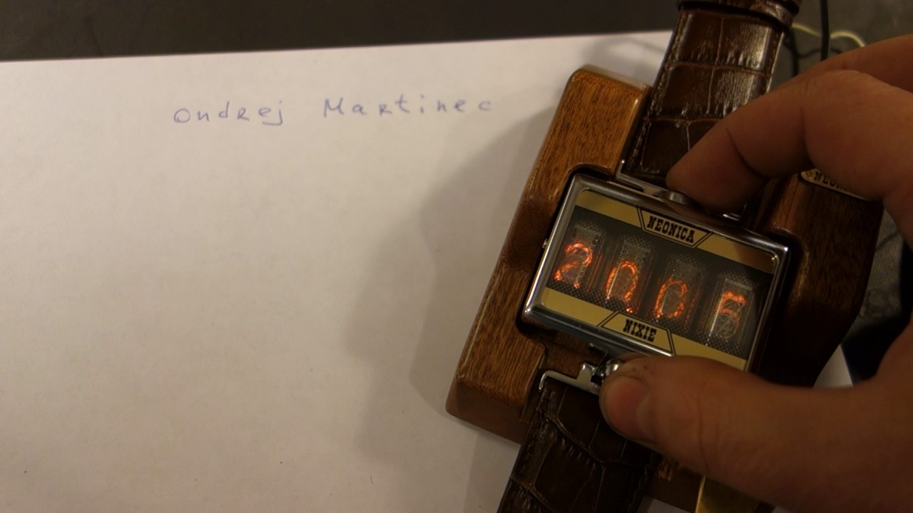 Neonica Nixie watch #brass logo - YouTube