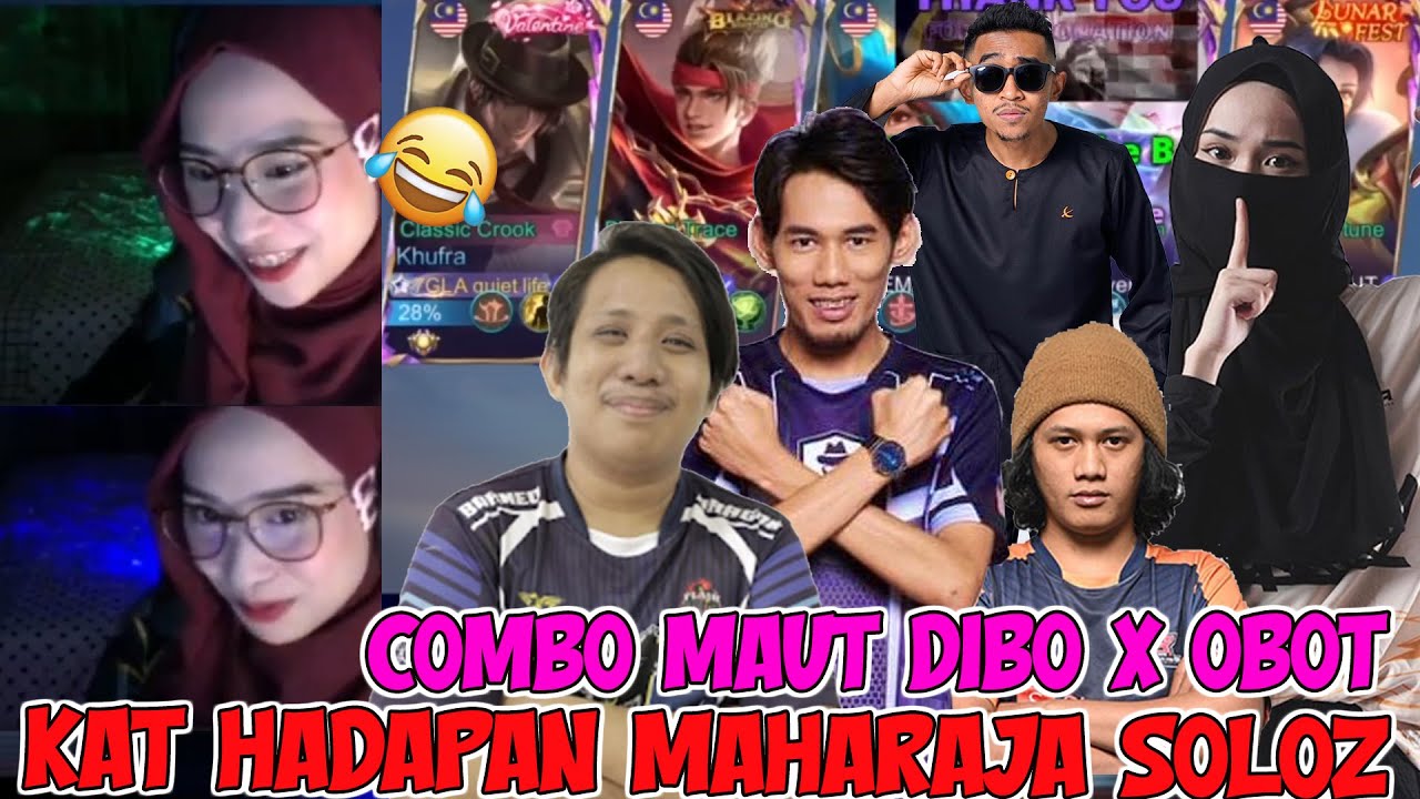COMBO DIBO X OBOT KAT HADAPAN SOLOZ !! DIBO LIVE FACECAM MLBB - YouTube