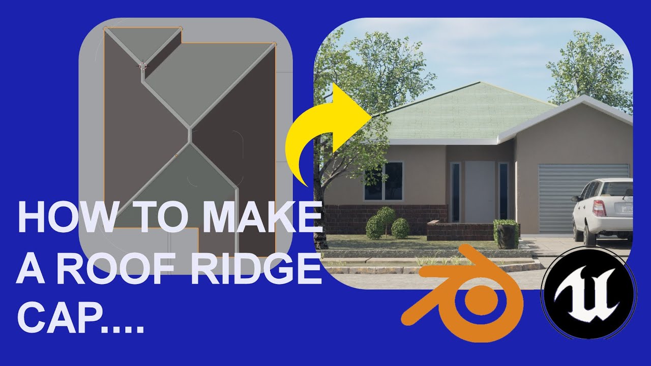 How to Make a Simple Roof Ridge Cap in Blender - YouTube