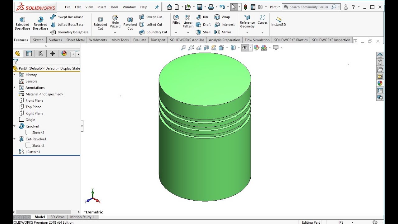 Solidworks Practice Exercise 26 | Sketch a Piston - YouTube