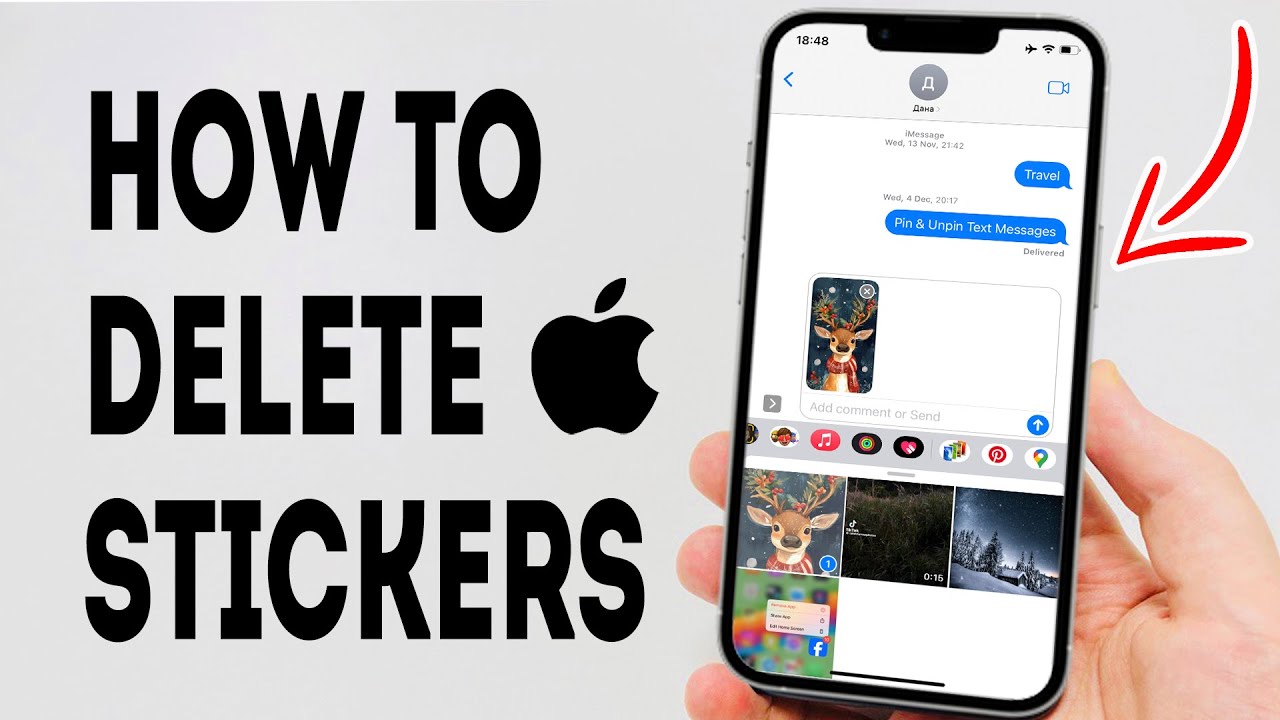 How To Delete Stickers In iPhone - Full Guide - YouTube