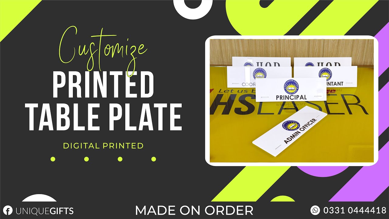 Table Name Plate, Custom Acrlic Name Plate for Desk, Teacher Desk Name ...