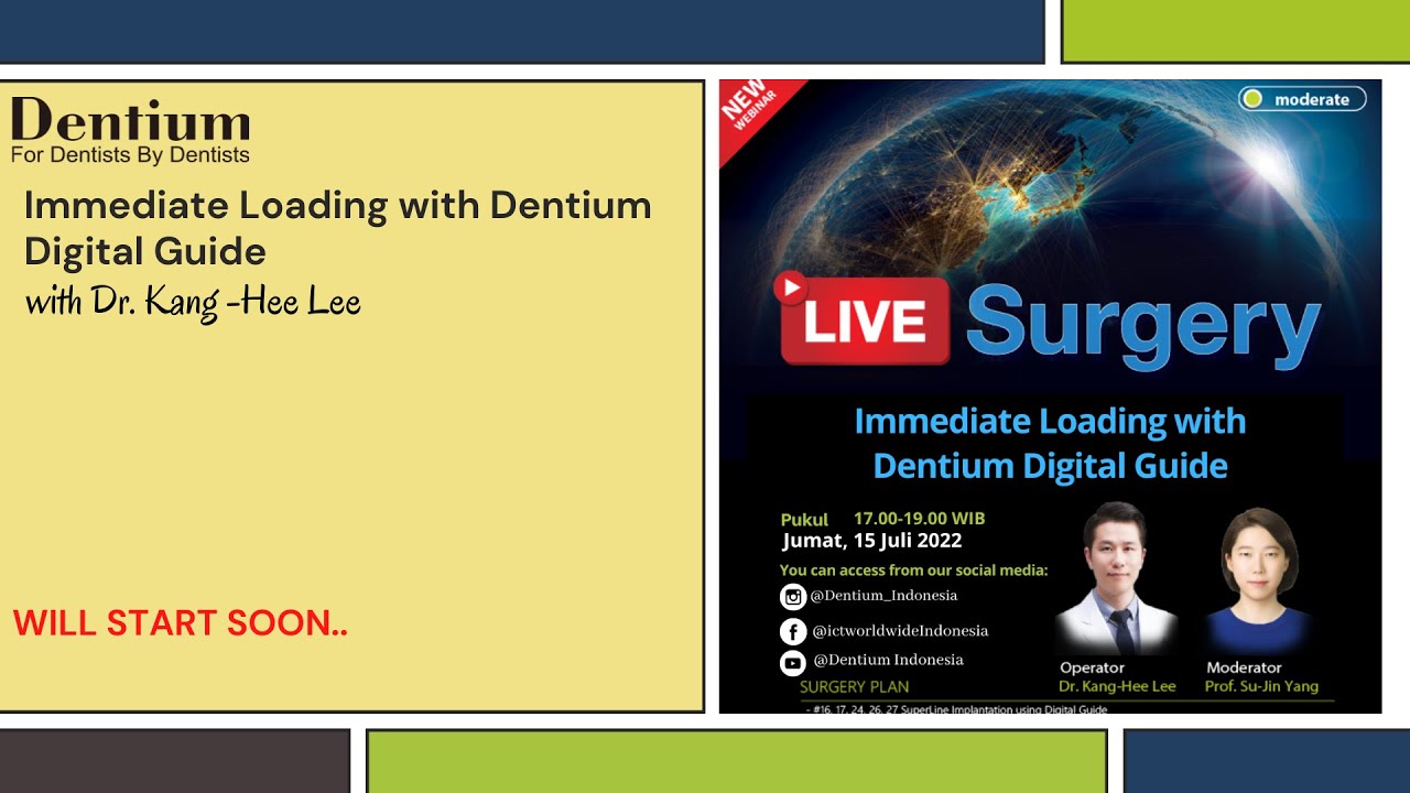 Live Surgery "Immediate Loading with Dentium Digital Guide" with Dr ...
