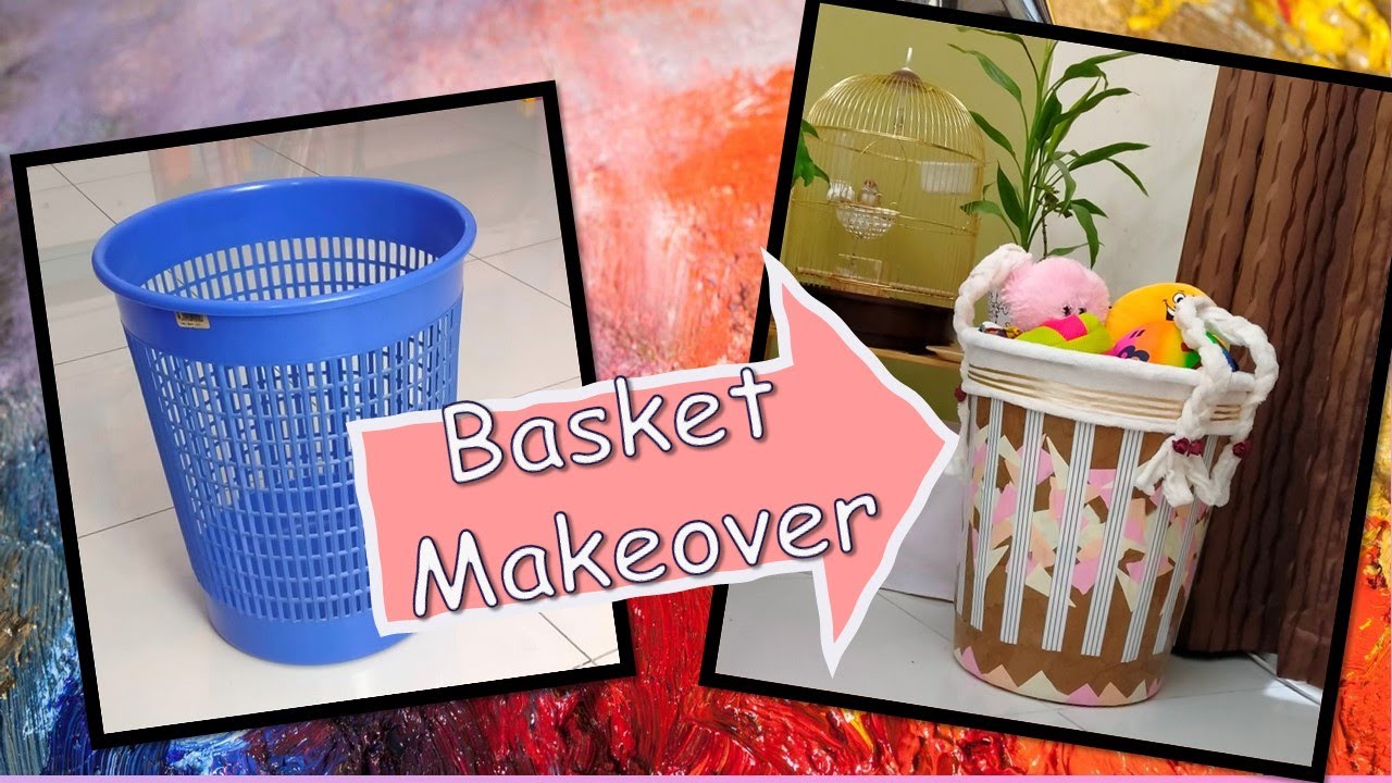 Laundry Basket Makeover | How to Reuse packing paper - YouTube