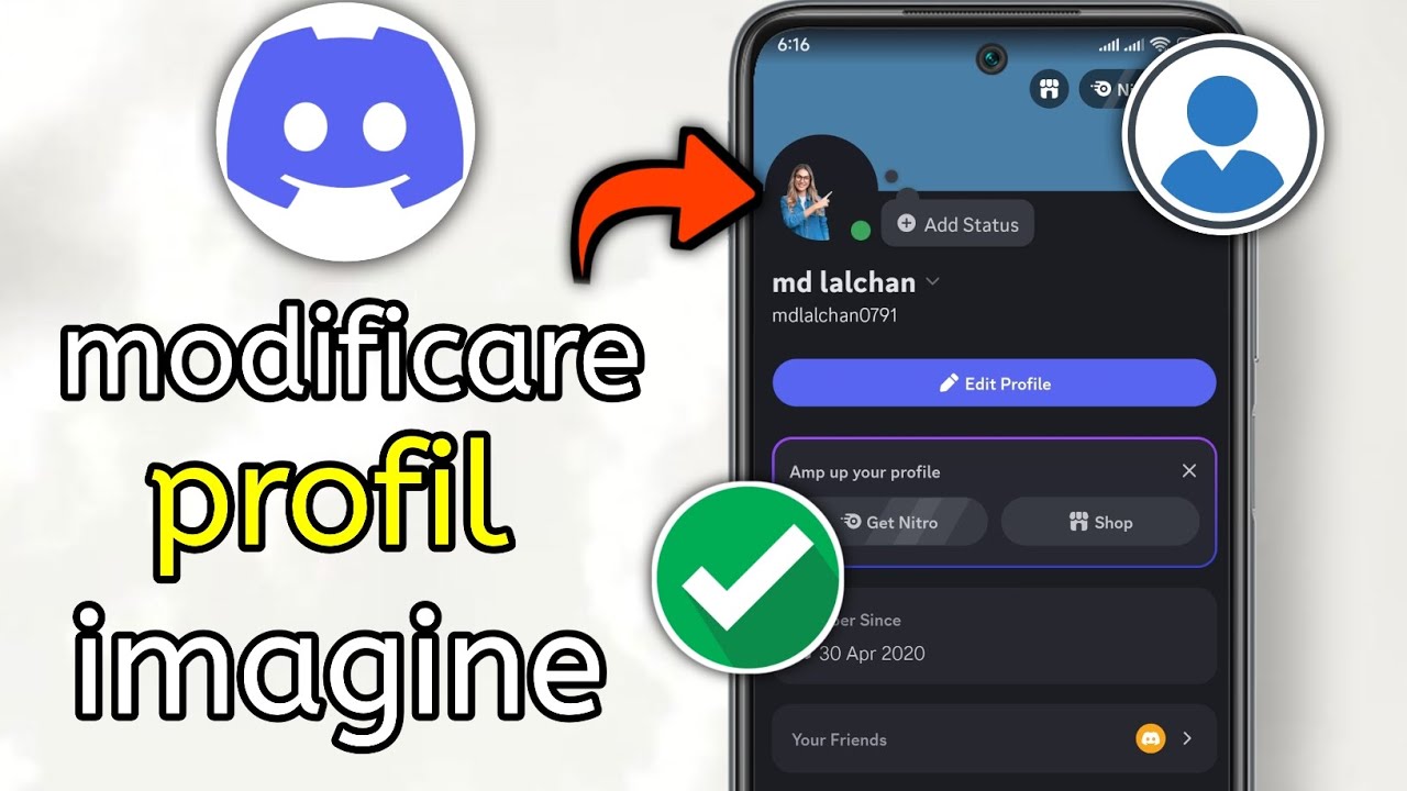 cum să-ți schimbi poza de profil pe discord | mobil - YouTube