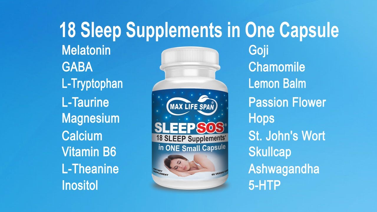 Sleep SOS® has 18 Sleep Supplements in ONE Small Capsule - YouTube