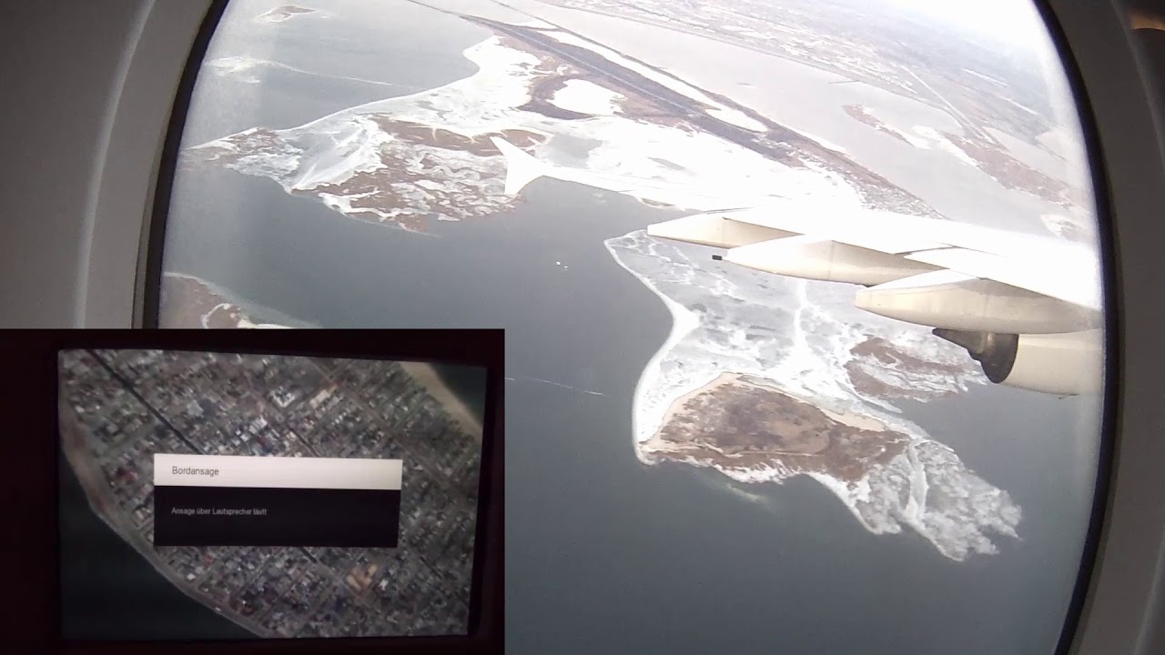 A380-800 Lufthansa LH 401 take off New York City - YouTube