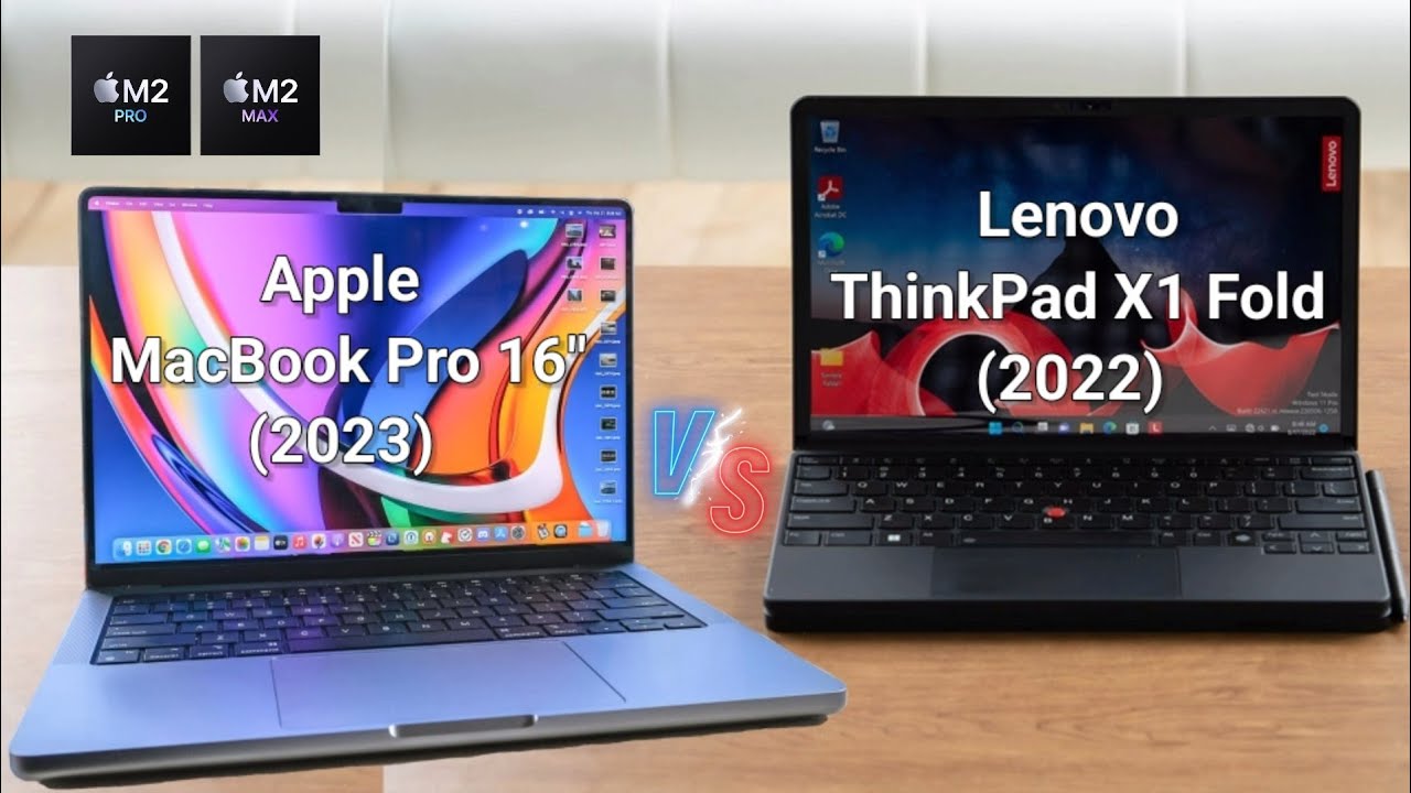 Apple MacBook Pro 16-inch (2023) vs Lenovo ThinkPad X1 Fold (2022) | M2 ...