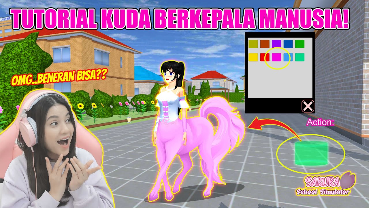 TUTORIAL CARA MUNCULIN KUDA BERKEPALA MANUSIA!! OMG..KEREN BANGET!! SAKURA SCHOOL SIMULATOR-PART ...