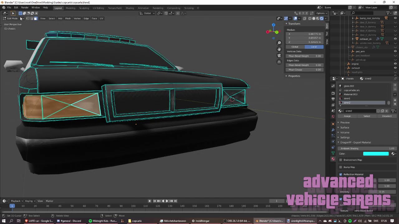 Advanced Vehicle Sirens (AVS) for GTA San Andreas