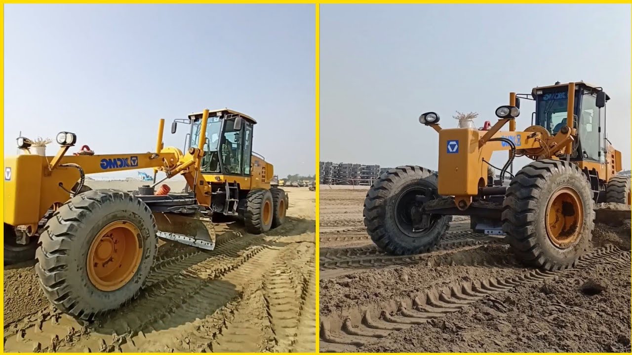 Side Solder back filng Working Motor Grader - YouTube