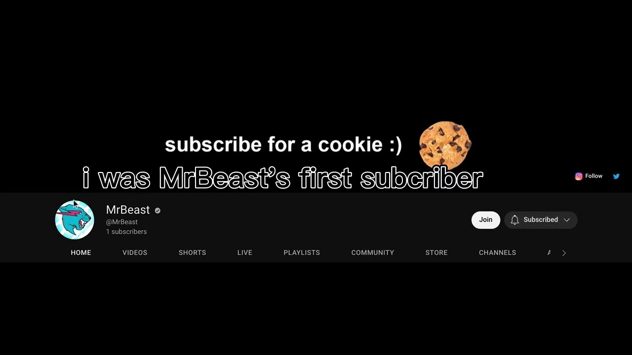 i was mrbeast first subscriber #shorts - YouTube