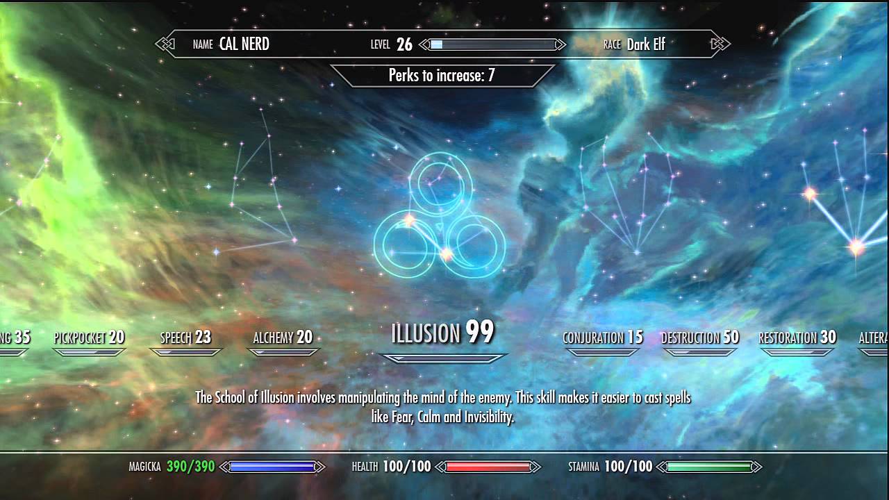 Skyrim: How to get 100 illusion FAST! - YouTube