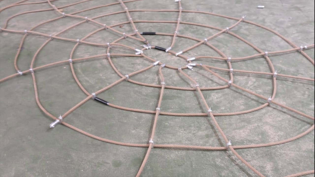 Making a spider web obstacle. - YouTube