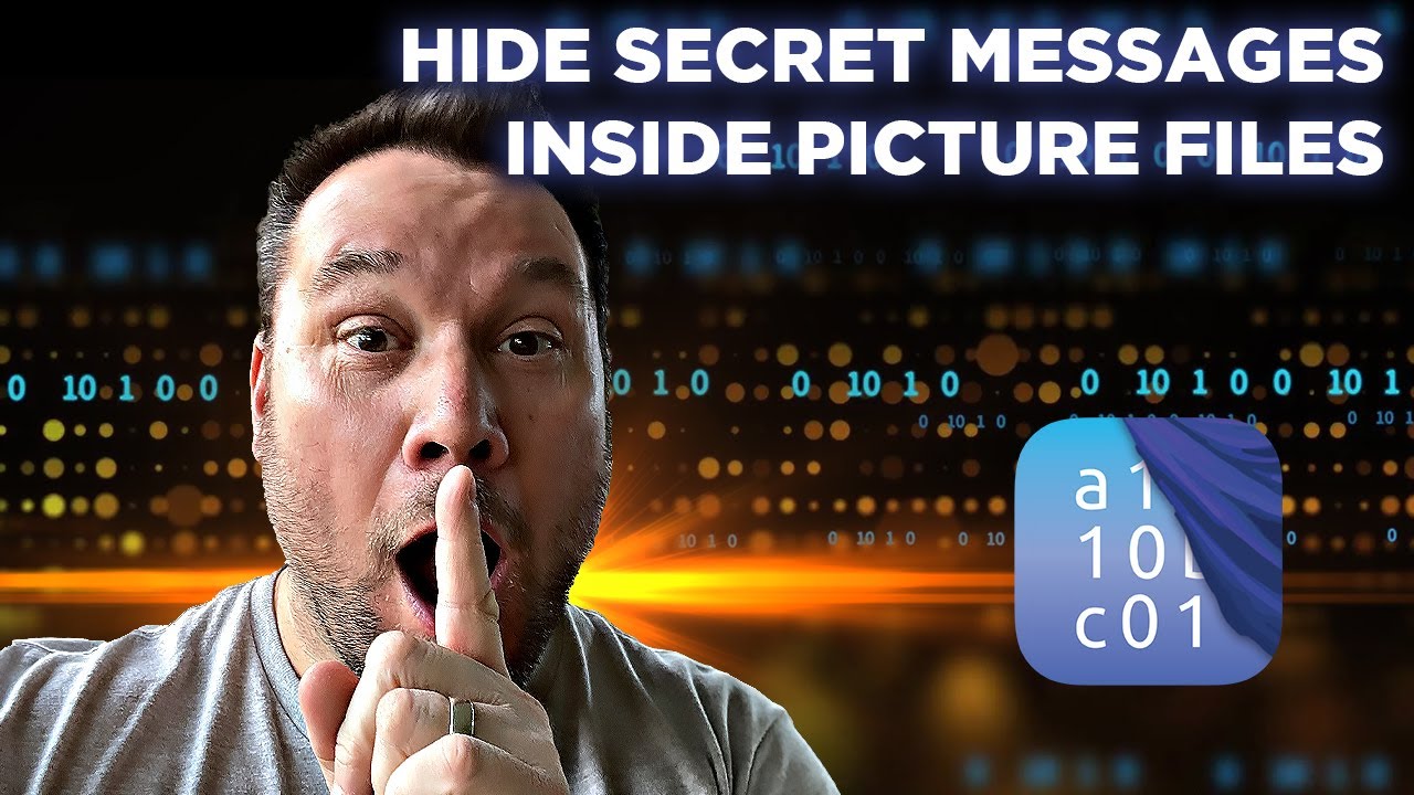 How to hide secret text inside an image file - YouTube