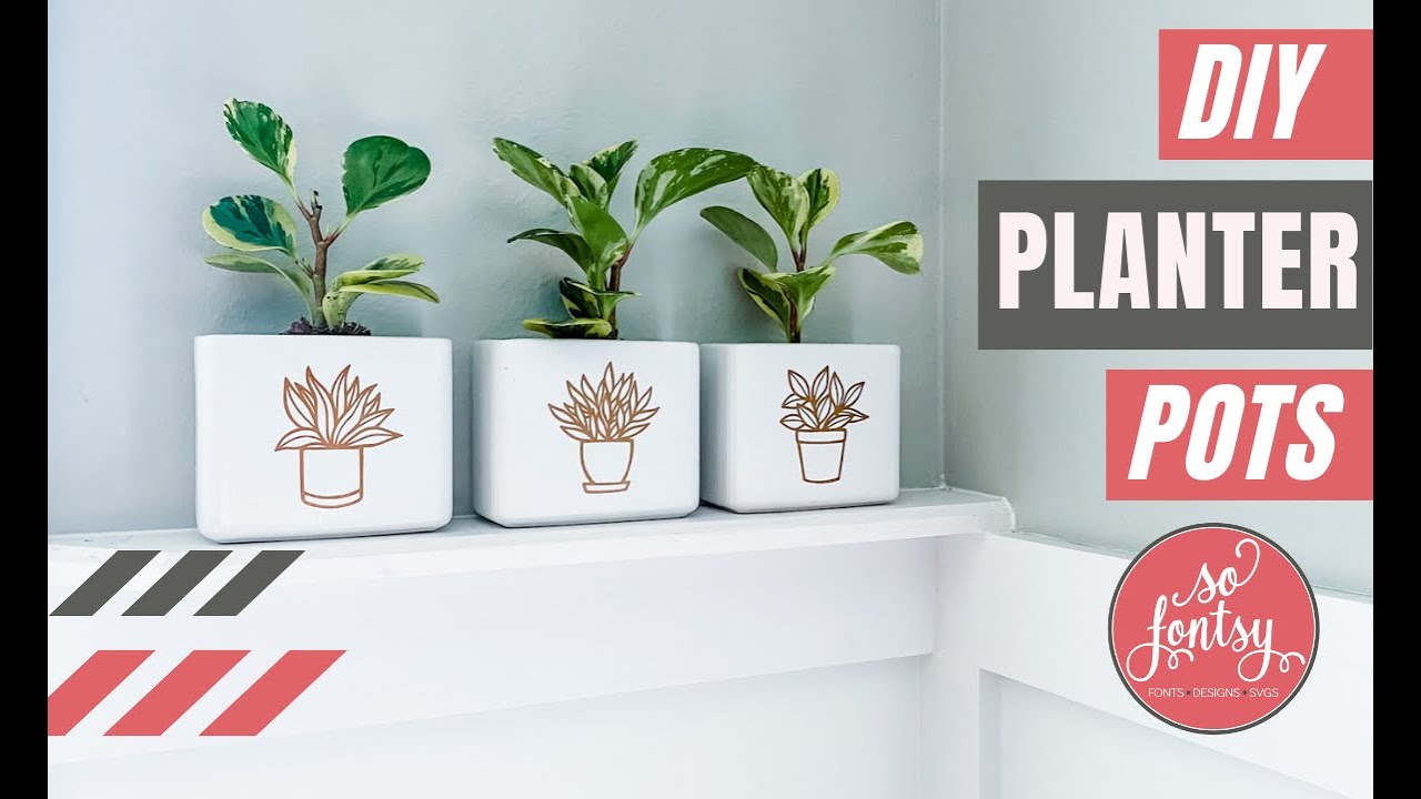 DIY Vinyl Planter Pots | Great Springtime Project! - YouTube