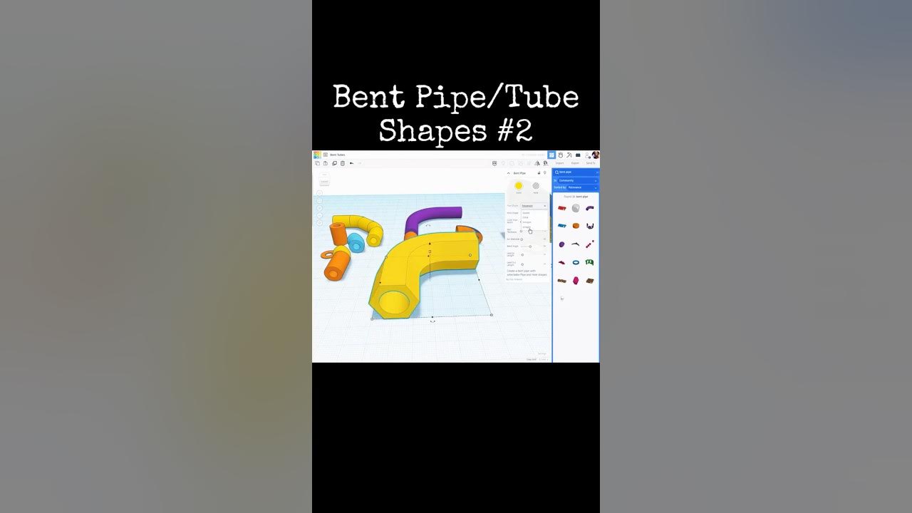 TinkerCAD Tips! Bent Pipe and Tube Shapes 2. #tinkercad #caddesign #3dprinting #3dprintable ...