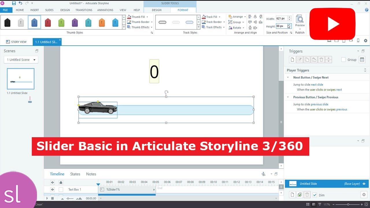 Articulate Storyline 3 360 Slider Basic Tutorial 03 Youtube