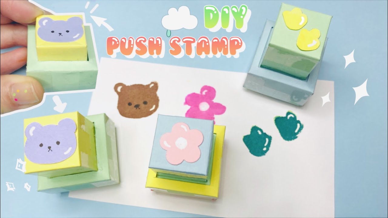 DIY Push Stamp / How to make stamp at home - YouTube