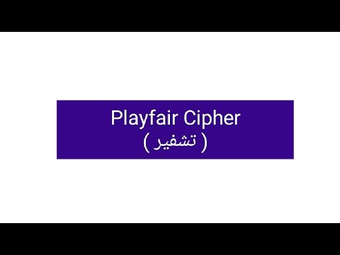 Playfair Cipher ( تشفير ) - YouTube