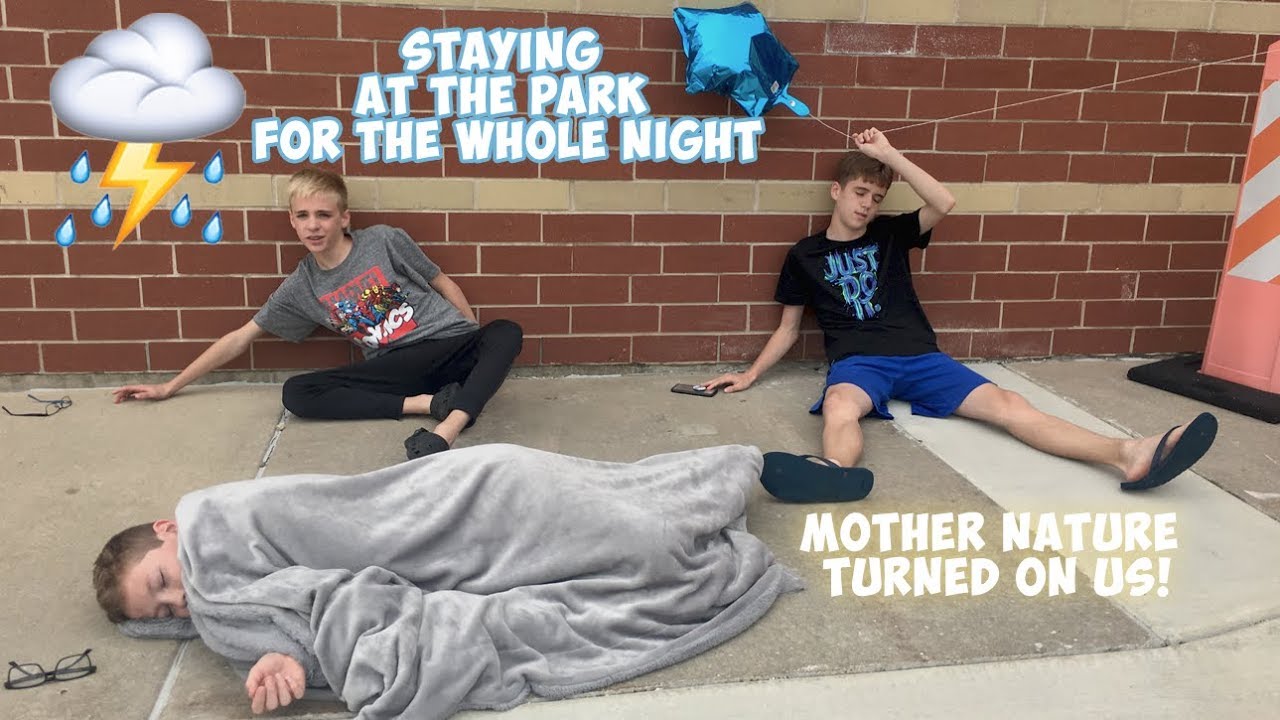 Overnight Challenge at the Park! - YouTube