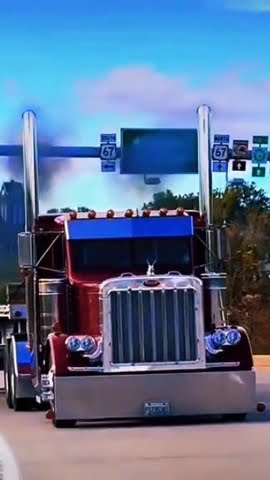 Beautiful 379 pulling empty flatbed! - YouTube