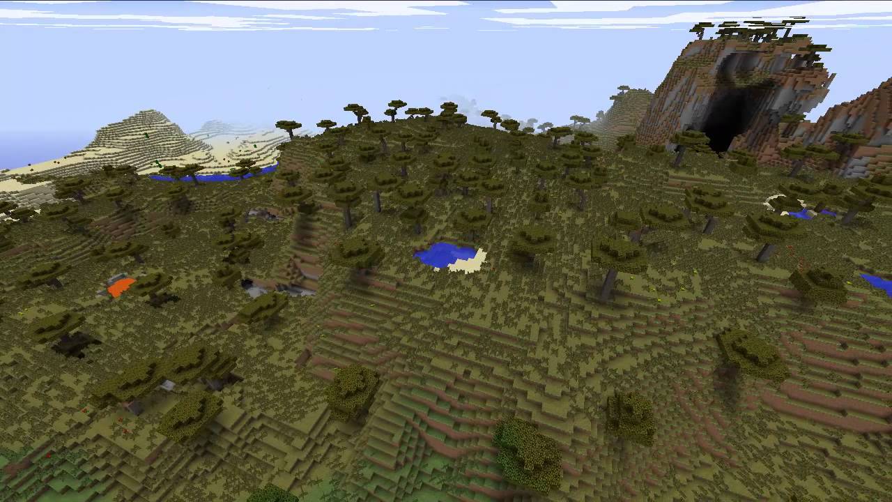 [1.7.5 Minecraft Seeds] Savanna Plateau Village - YouTube