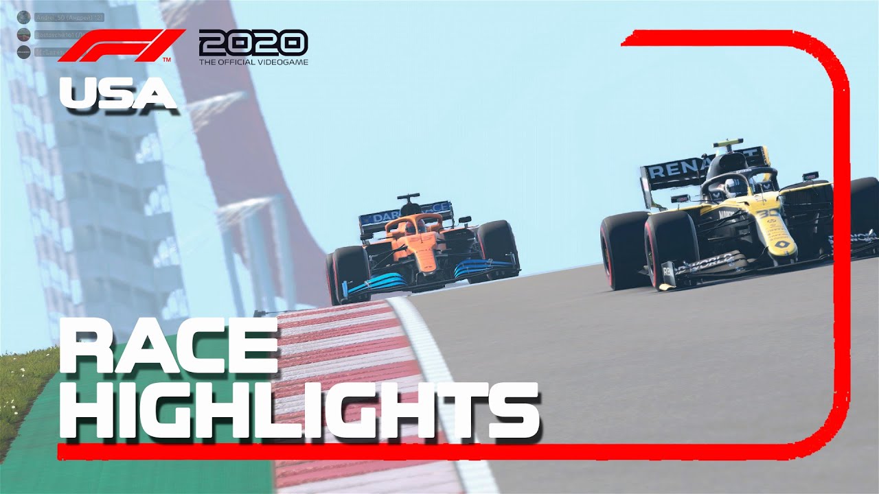 F1 2020 United States, Circuit of The Americas Grand Prix: Race ...