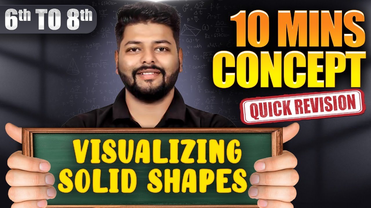 Visualizing Solid Shapes in 10 Mins | Math For Class 6th to Class 8th ...