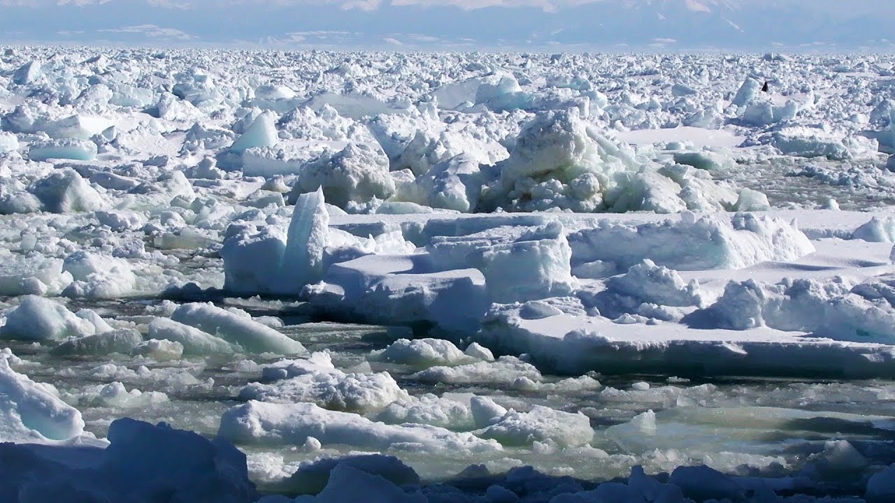 オホーツク流氷 Okhotsk ice sea: JR Norokko Train & Drift ice sightseeing - YouTube