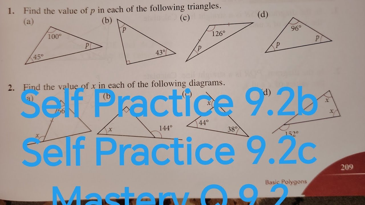 Polygons : Self Practice 9.2b, 9.2c, Mastery Q 9.2 / Form 1 Mathematics ...