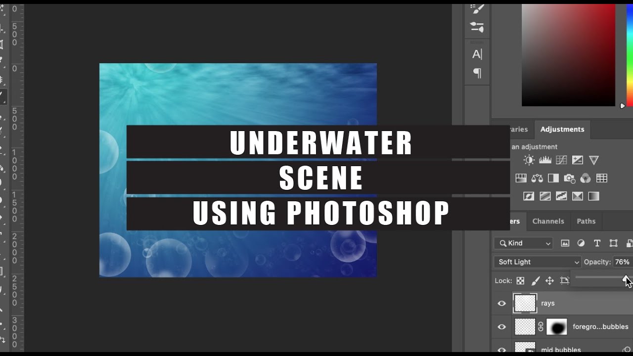 Creating an Underwater Scene using Photoshop - YouTube