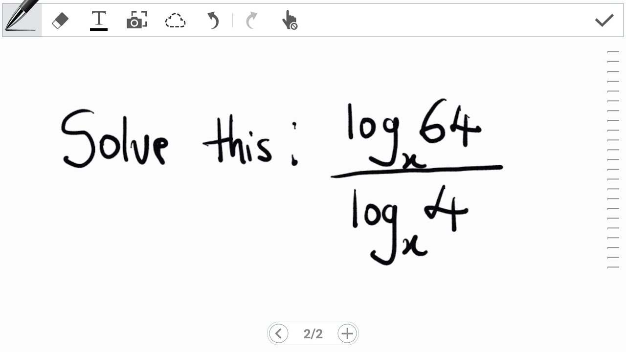 How to simply solve this: log64/log4 #maths #solvemaths #mathstricks ...